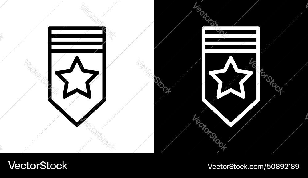 Military rank badge icon set army Royalty Free Vector Image