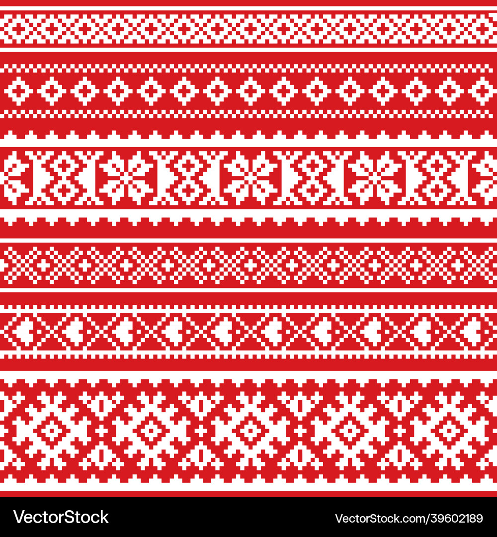 Sami seamless pattern lapland folk art Royalty Free Vector