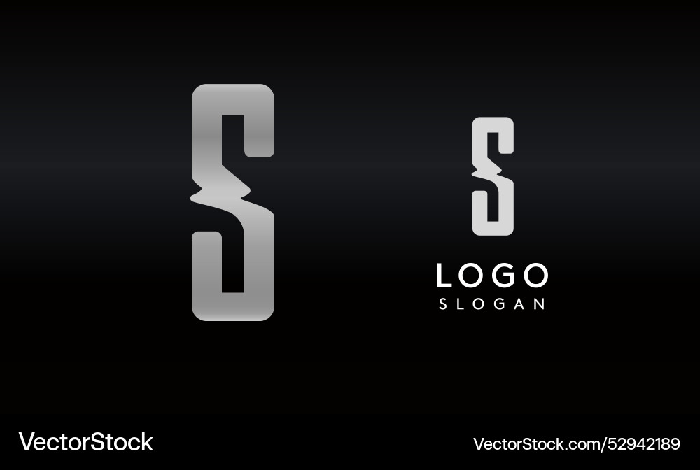Stylized letter s with sharp abstract cuts like Vector Image