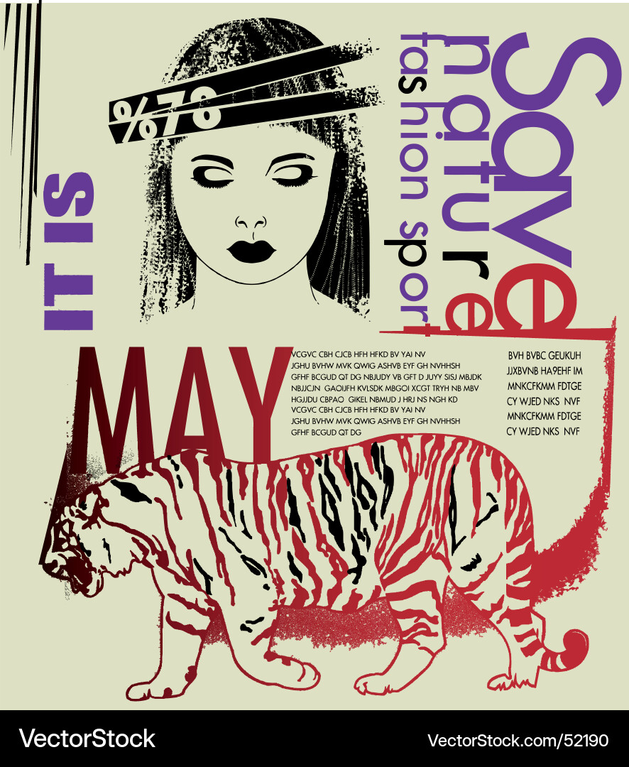 Bold Typography Poster Royalty Free Vector Image