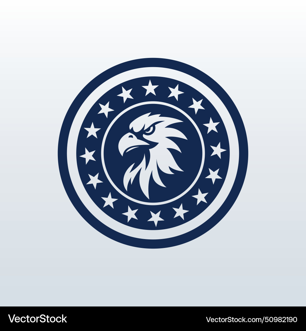 Iconic eagle emblem logo Royalty Free Vector Image