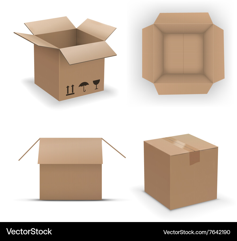 Recycle brown box Royalty Free Vector Image - VectorStock