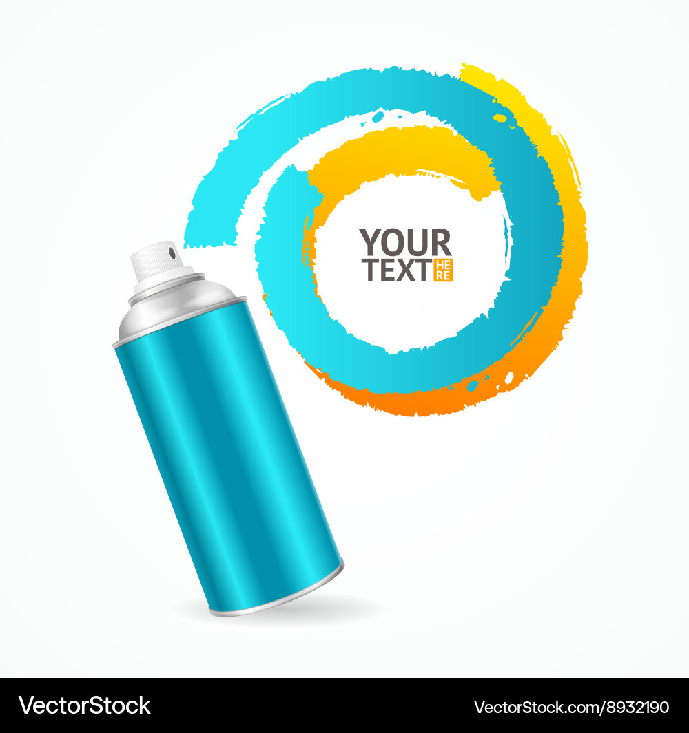 Spray can write speech bubble Royalty Free Vector Image