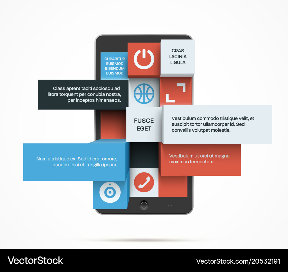 Abstract phone presentation Royalty Free Vector Image