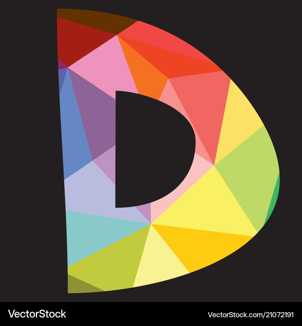 Poly Pastel Alphabet Vector Images (34)