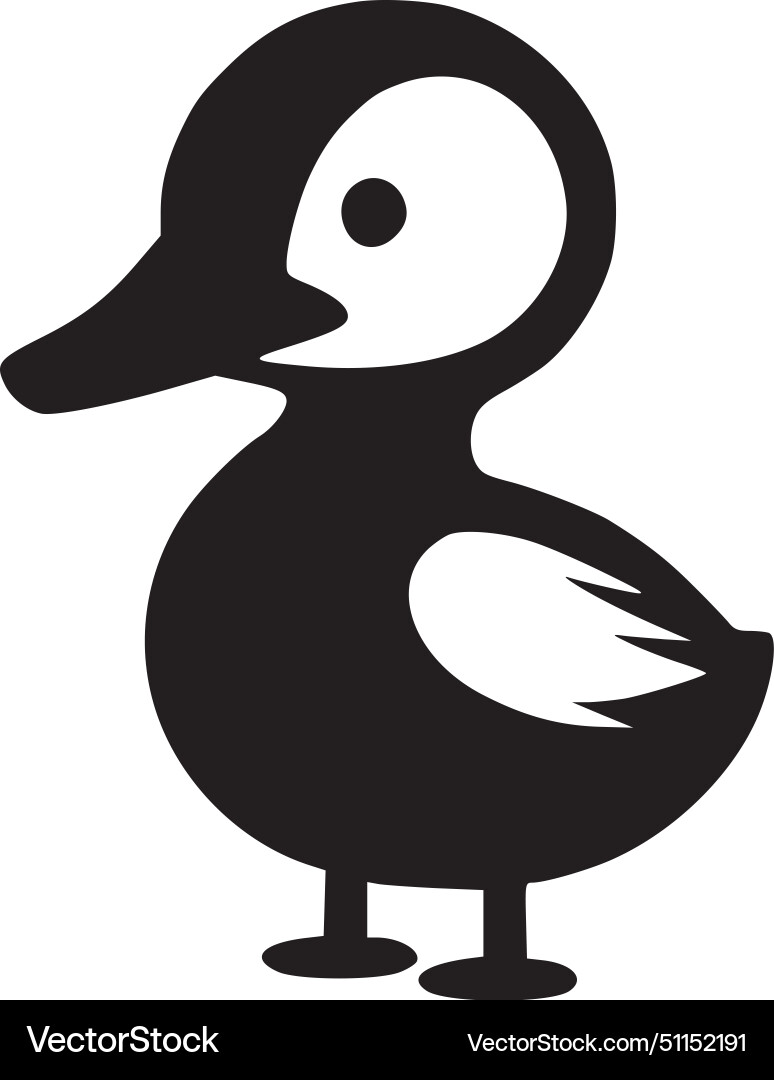Duck - minimalist and simple silhouette Royalty Free Vector