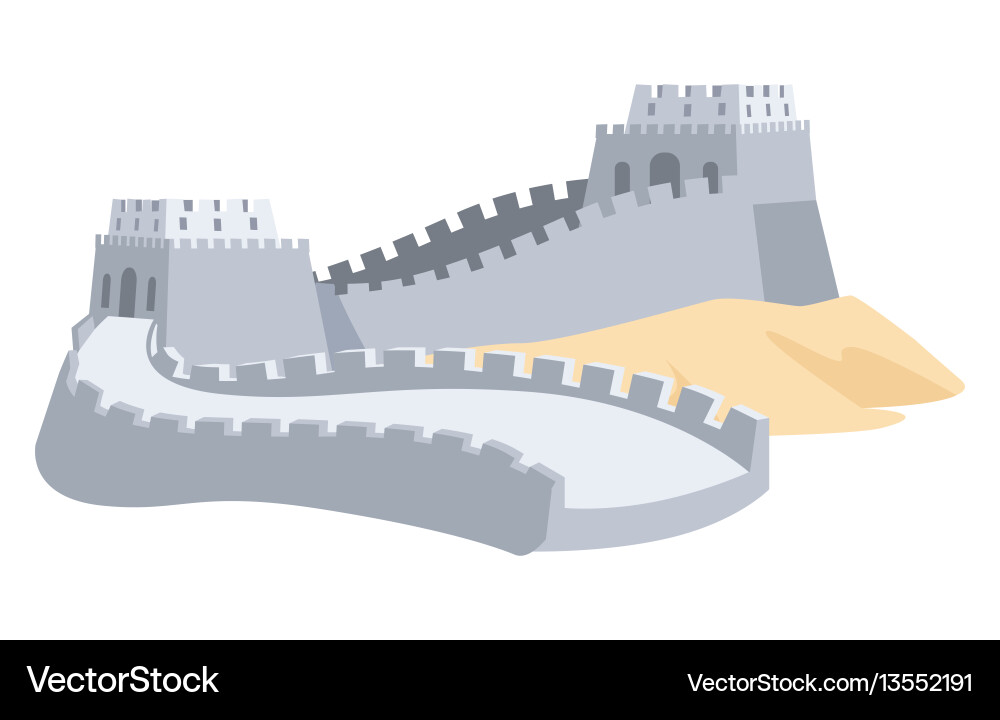 Great wall of china part ancient structure Vector Image