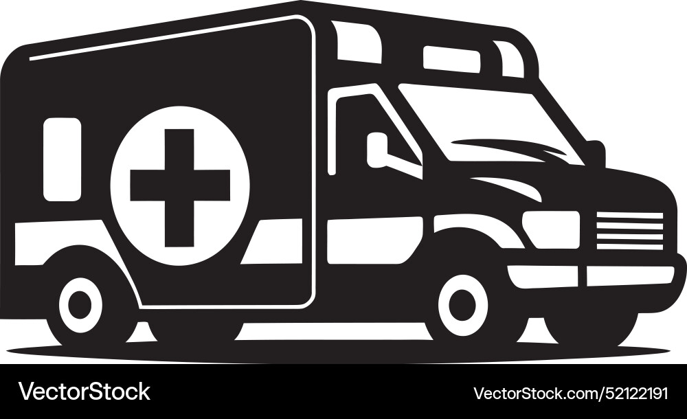 Visual impressions of ambulance blacksketching Vector Image
