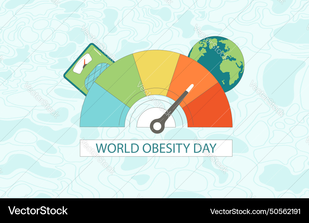World obesity day banner template bmi sign Vector Image