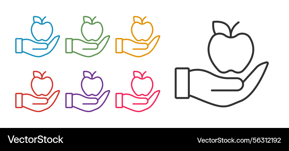 Apple Icon Set - Healthy Diet Royalty Free Vector Image