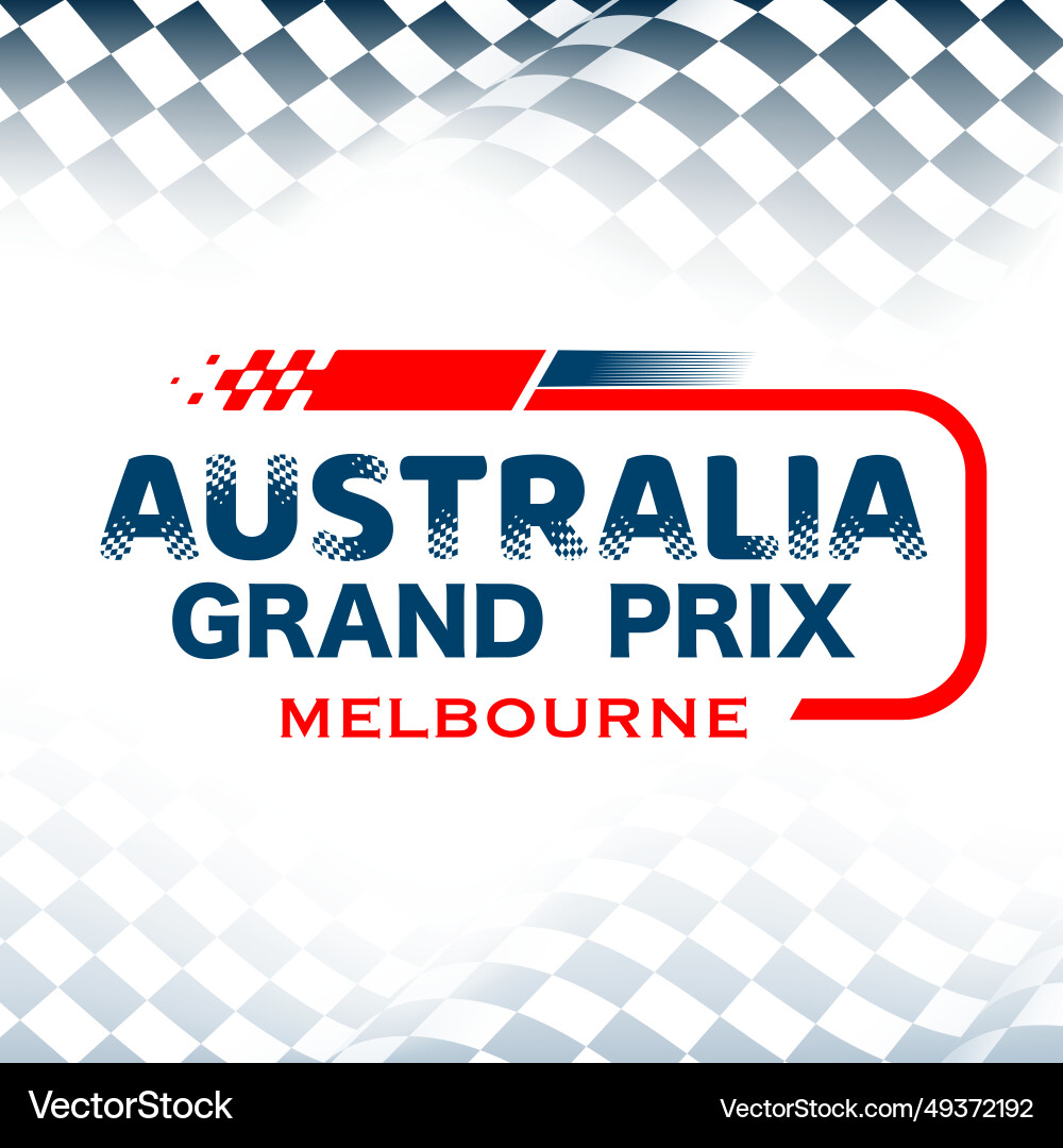 Australia grand prix checkered background Vector Image