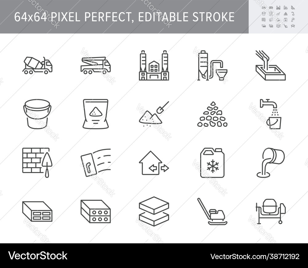 Concrete line icons include Royalty Free Vector Image