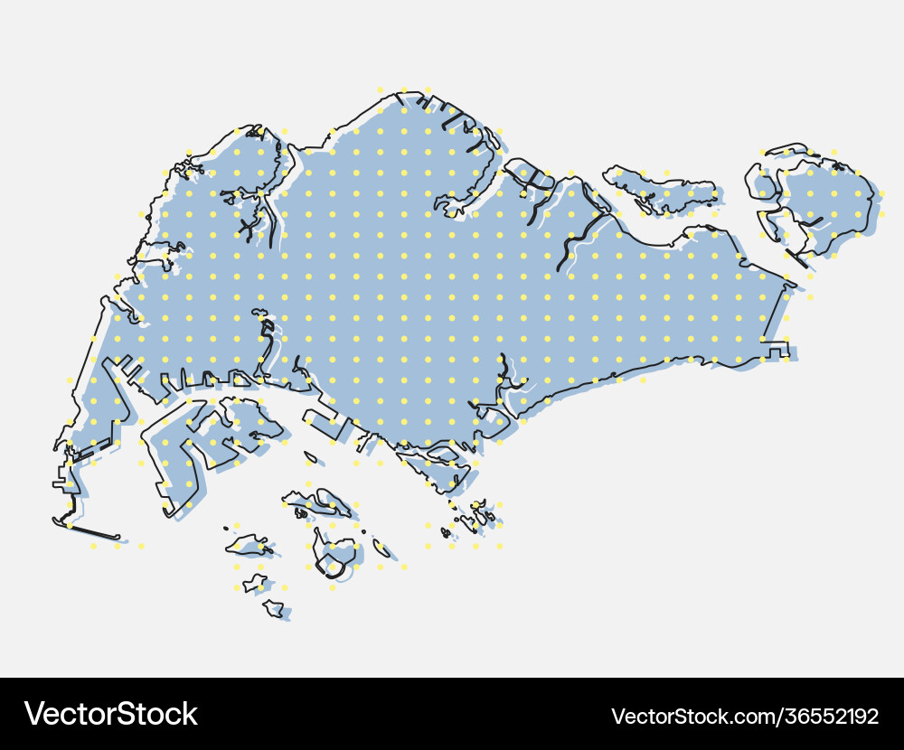 Creative map singapore template asia Royalty Free Vector