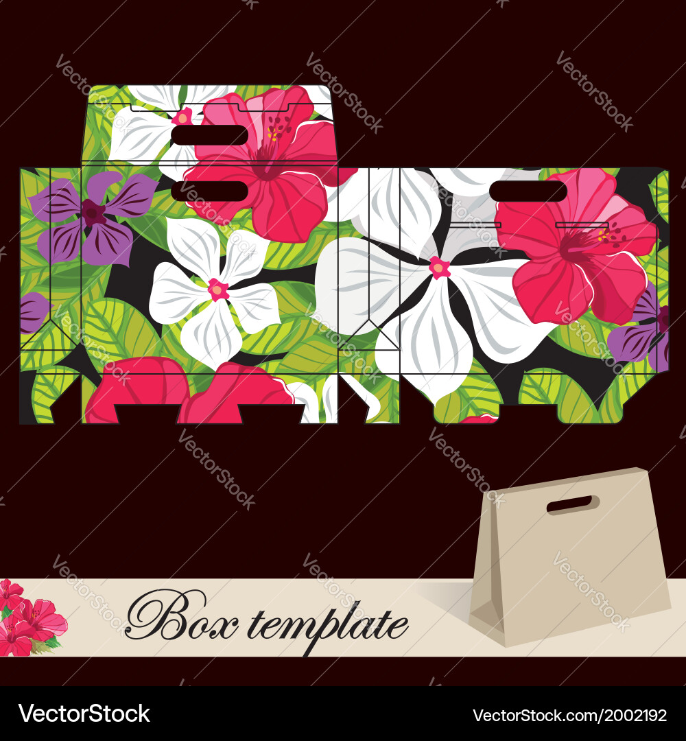 Gift box template Royalty Free Vector Image - VectorStock