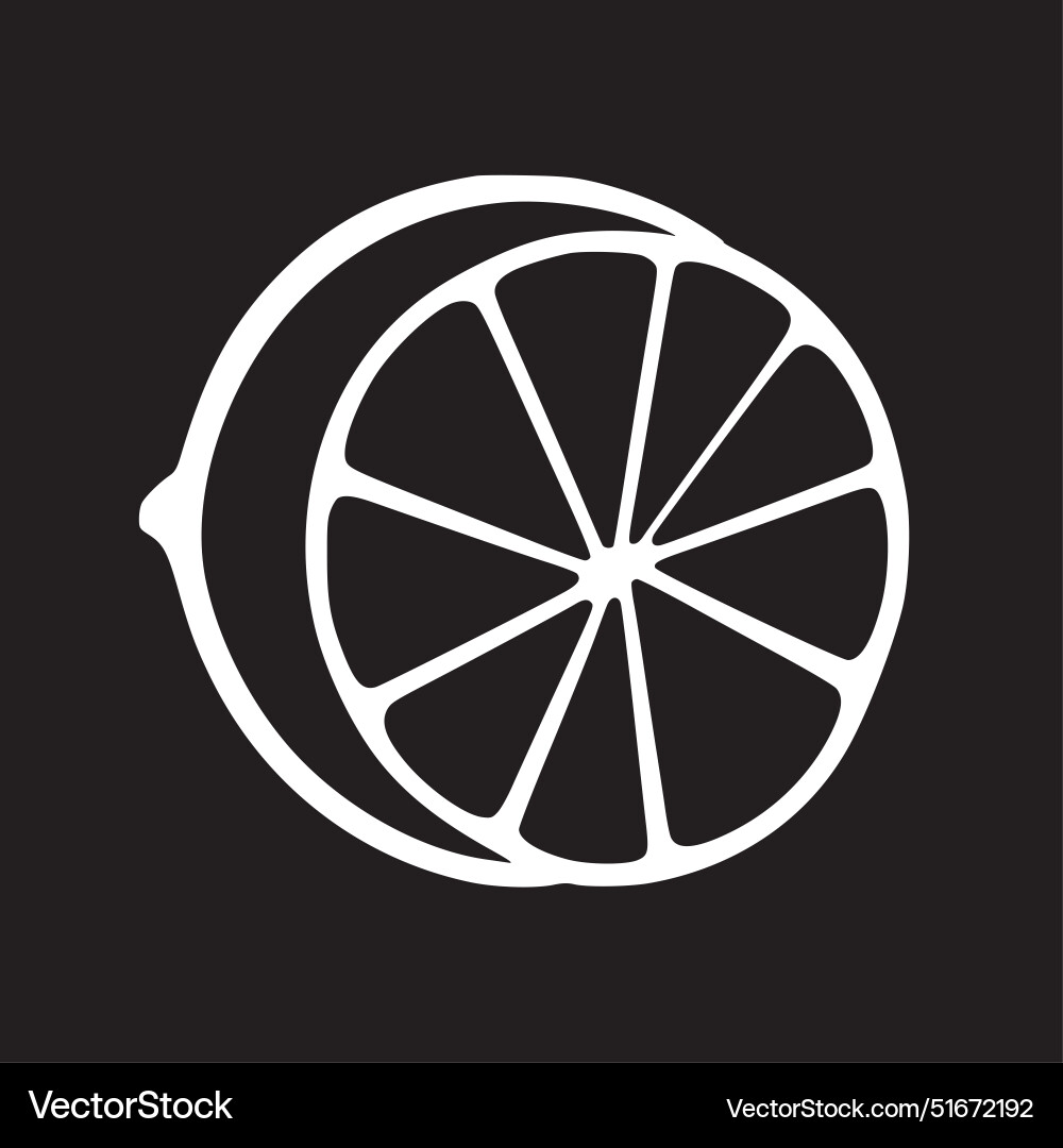 Lemon - minimalist and flat logo Royalty Free Vector Image