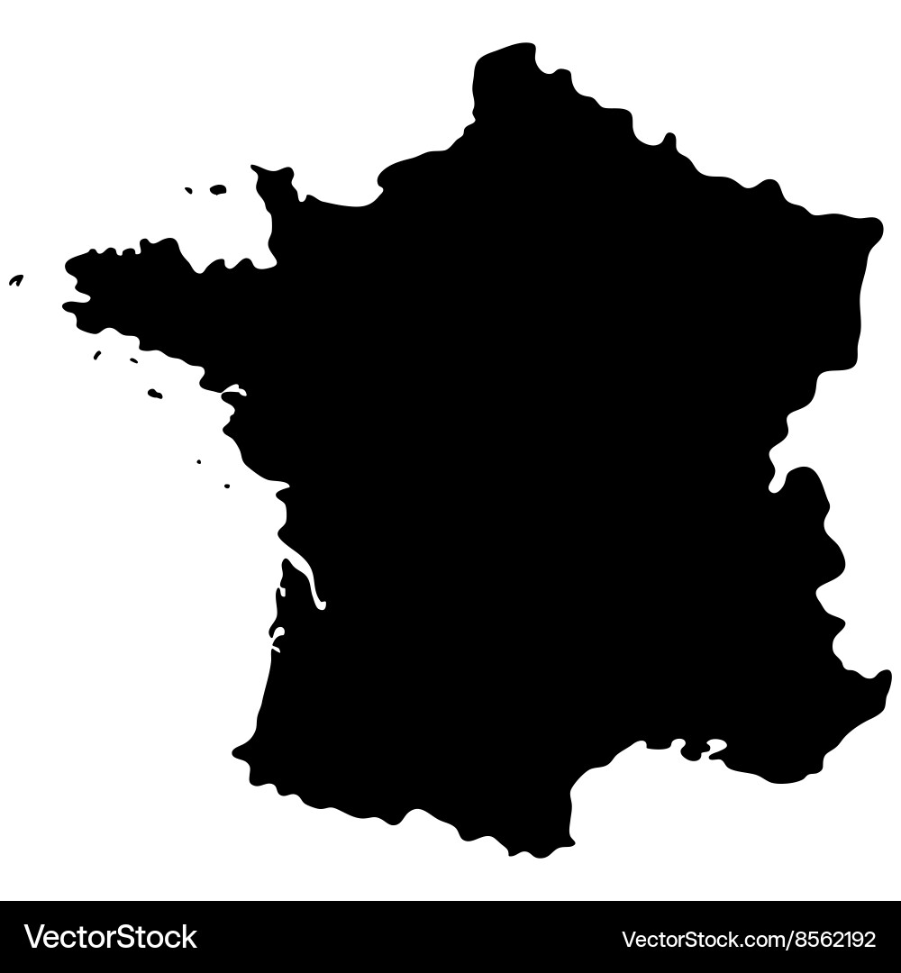 Map of france Royalty Free Vector Image - VectorStock