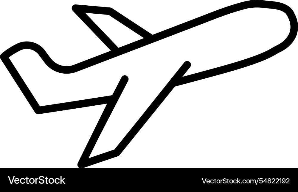 Passenger plane taking off - icon Royalty Free Vector Image