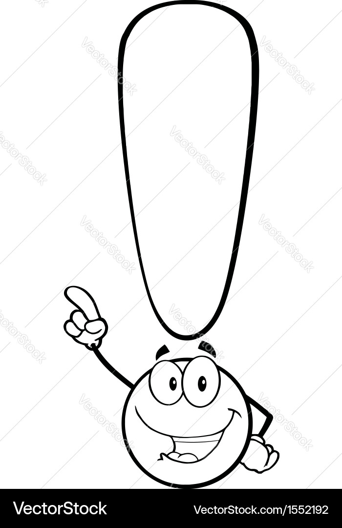 Punctuation cartoon Royalty Free Vector Image - VectorStock