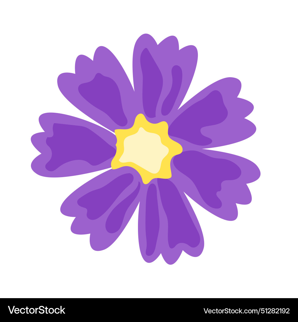 Purple flower head Royalty Free Vector Image - VectorStock