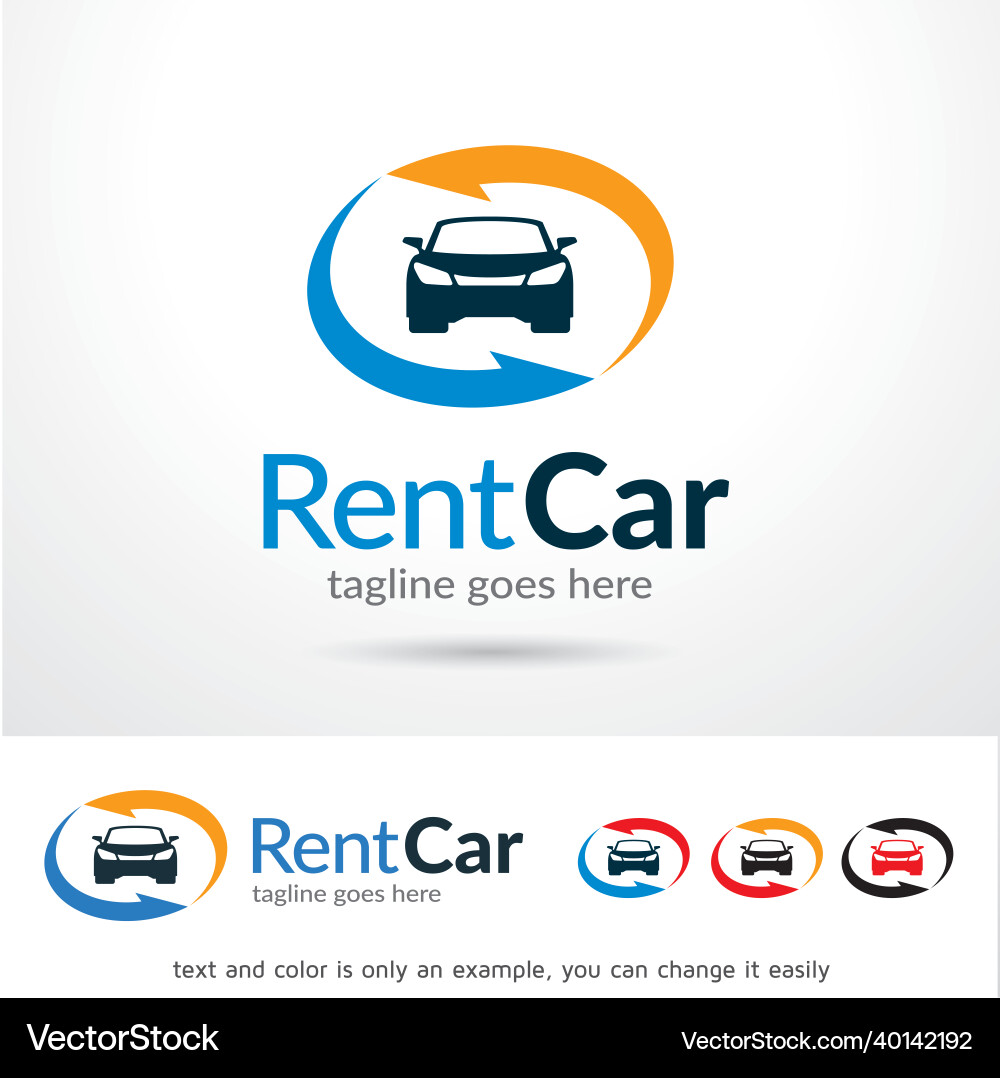Rent car logo template Royalty Free Vector Image