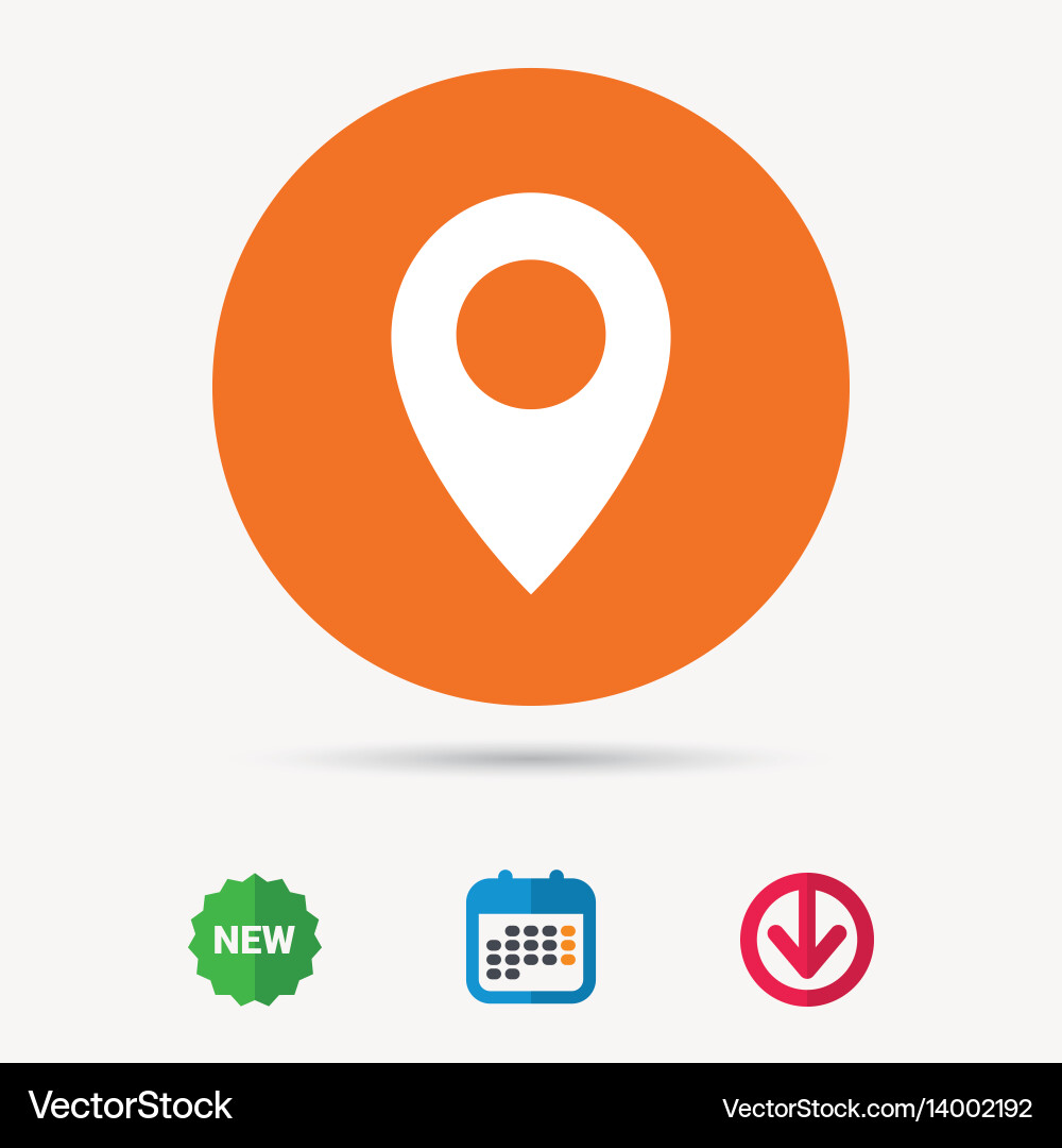 Standort Icon Map Pointer Zeichen Lizenzfreies Vektorbild