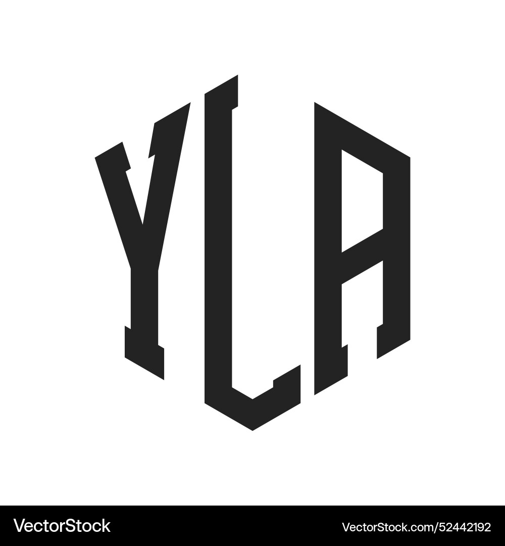 Yla logo design initial letter monogram Royalty Free Vector