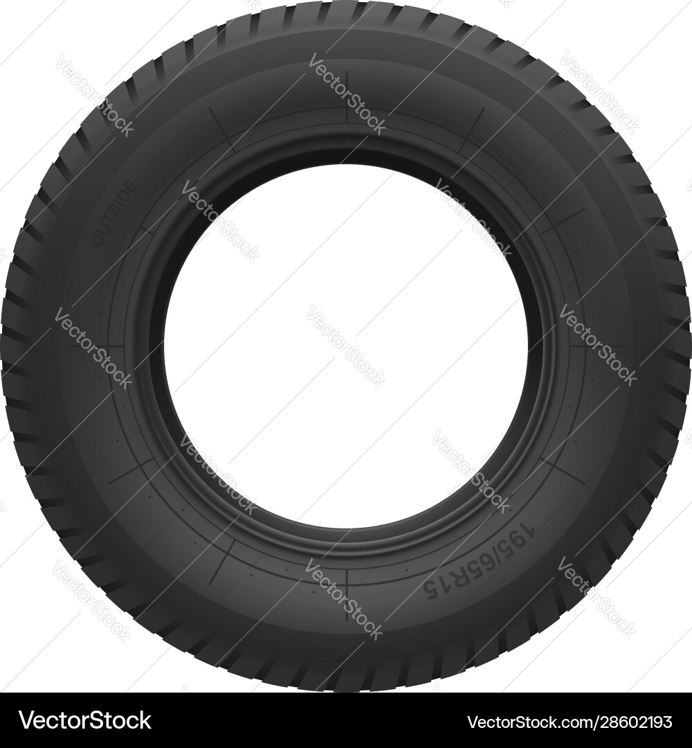 Alloy disk car wheel tire isolated Royalty Free Vector Image