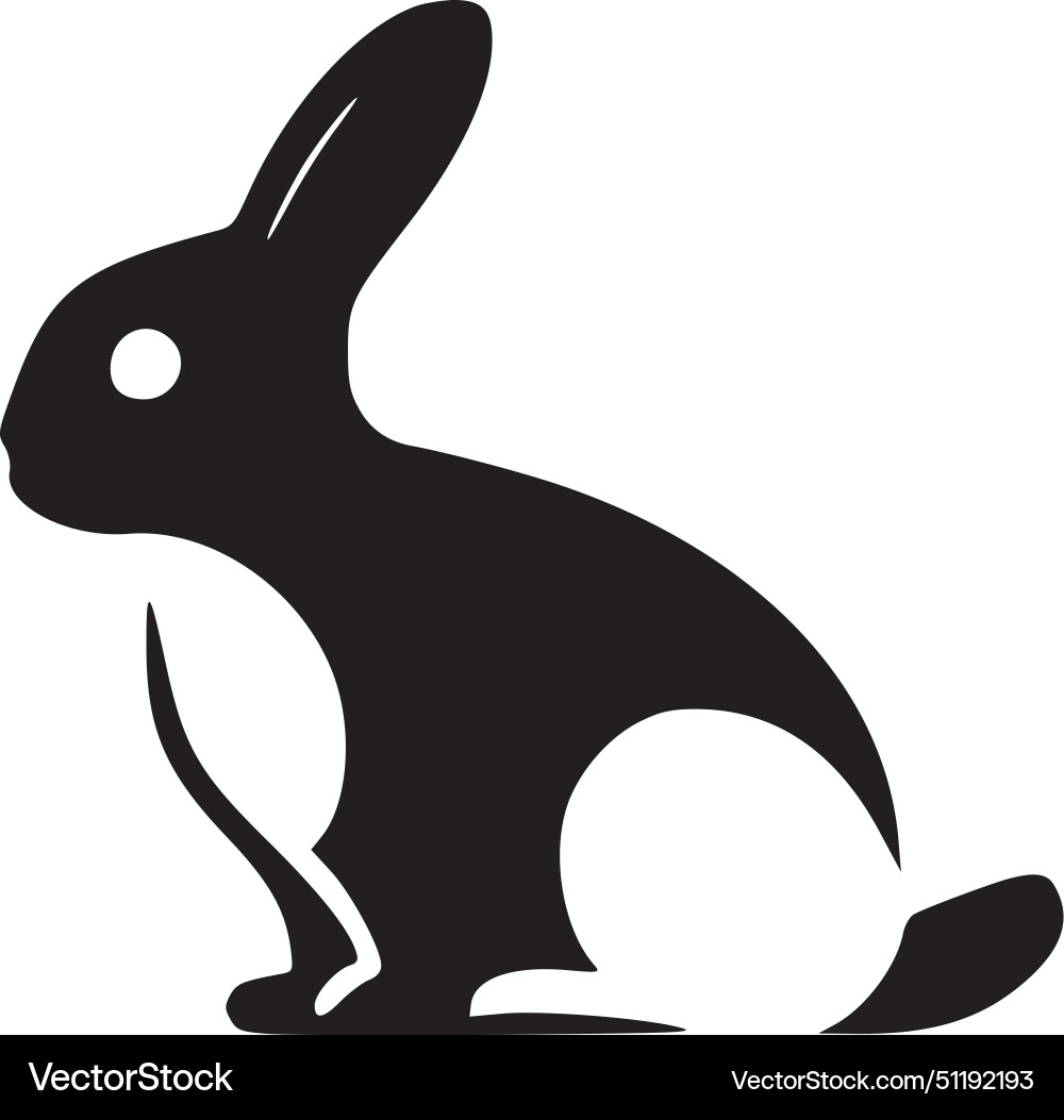Bunny - minimalist and simple silhouette Vector Image