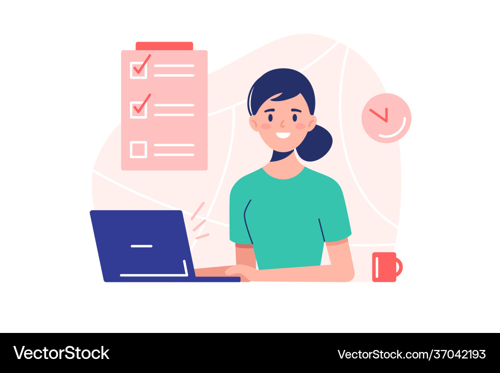 Female project manager Royalty Free Vector Image