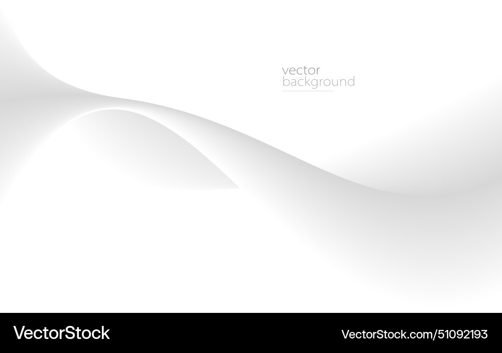Flowing grey curve shape with soft gradient Vector Image