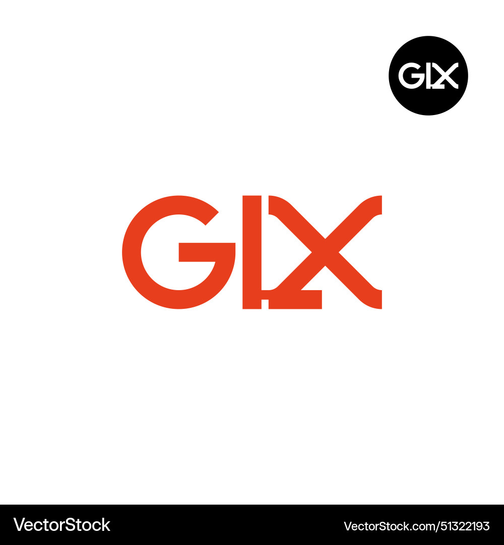Glx logo letter monogram design Royalty Free Vector Image