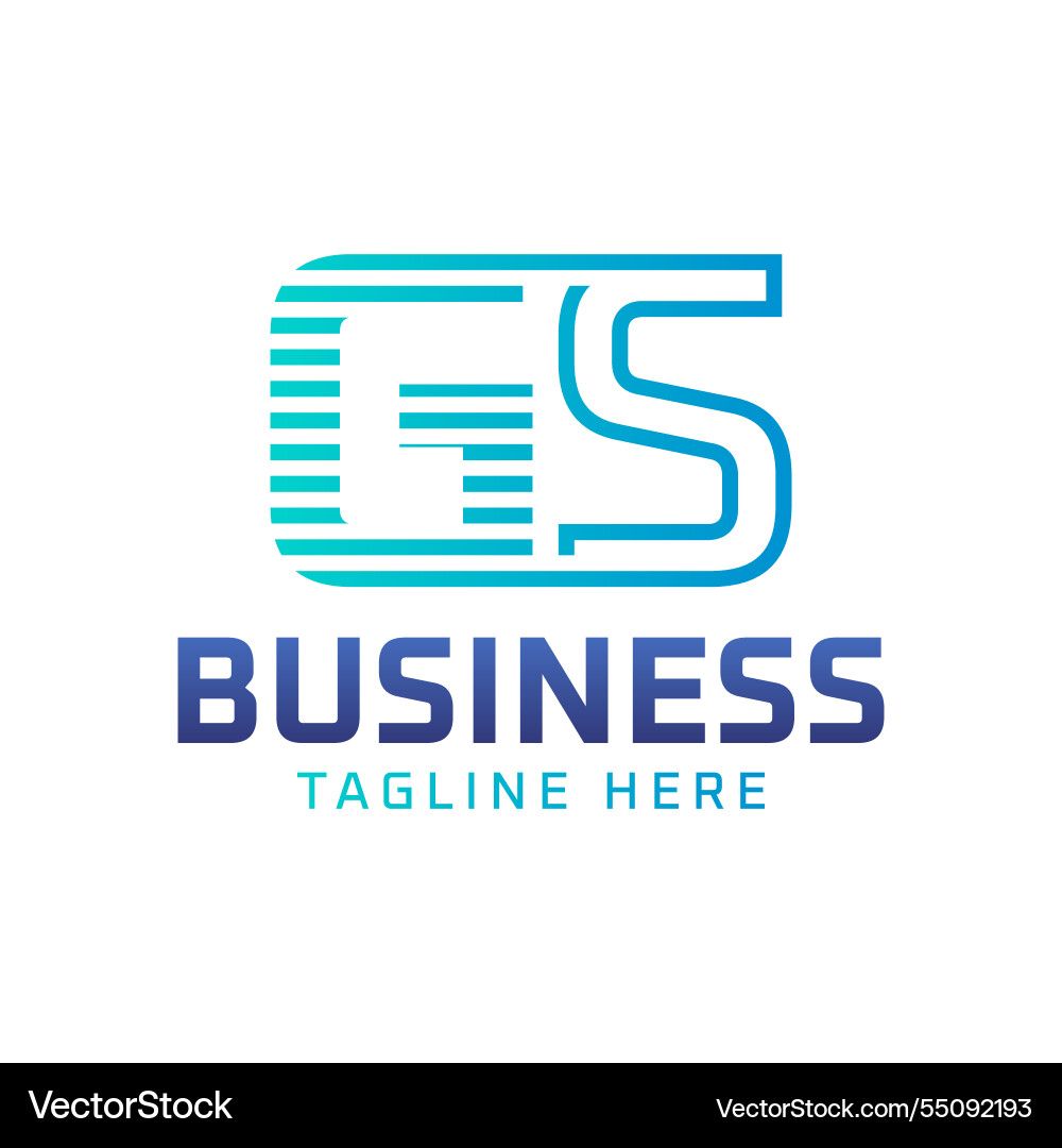 Gs logo design sleek modern letter Royalty Free Vector Image
