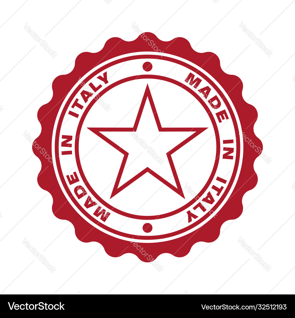Italy star Royalty Free Vector Image - VectorStock