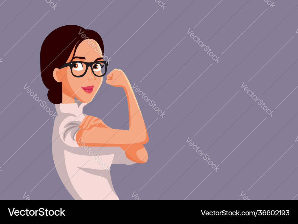 Smart strong independent woman Royalty Free Vector Image