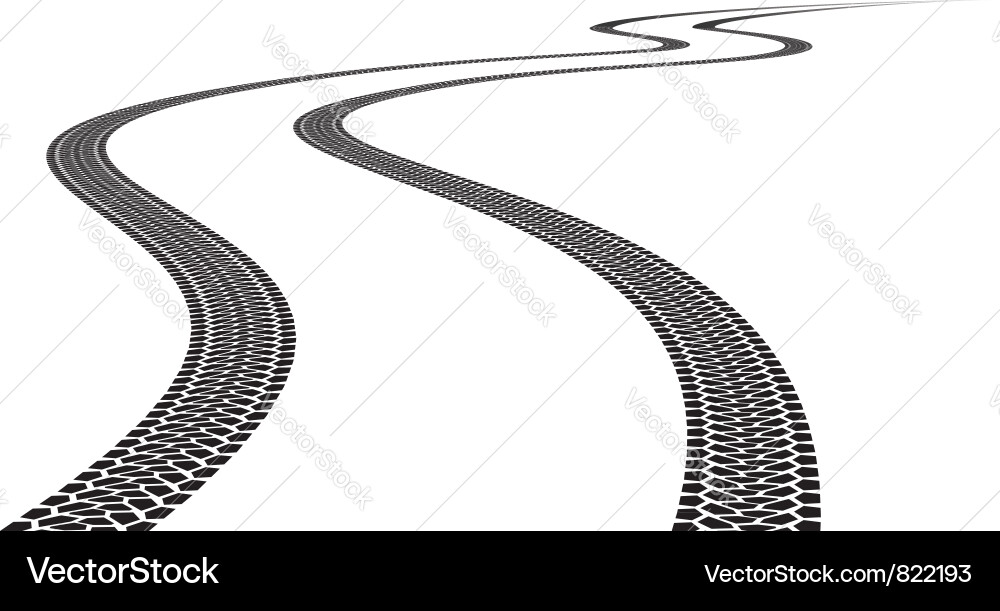 Tire track Royalty Free Vector Image - VectorStock
