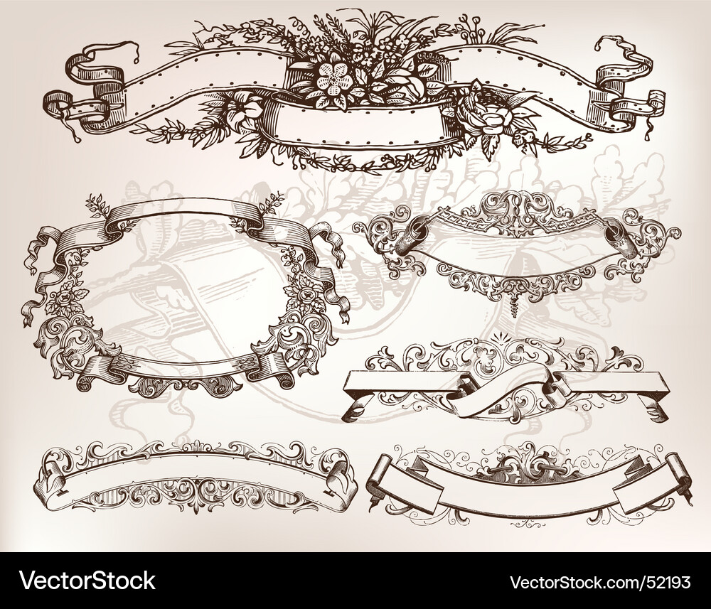 Vintage frames Royalty Free Vector Image - VectorStock