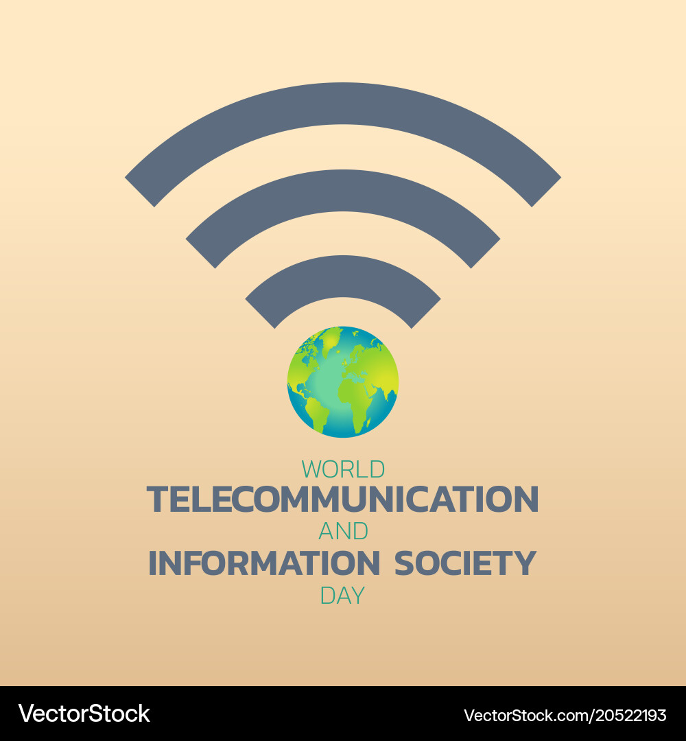 World telecommunication day logo icon design Vector Image