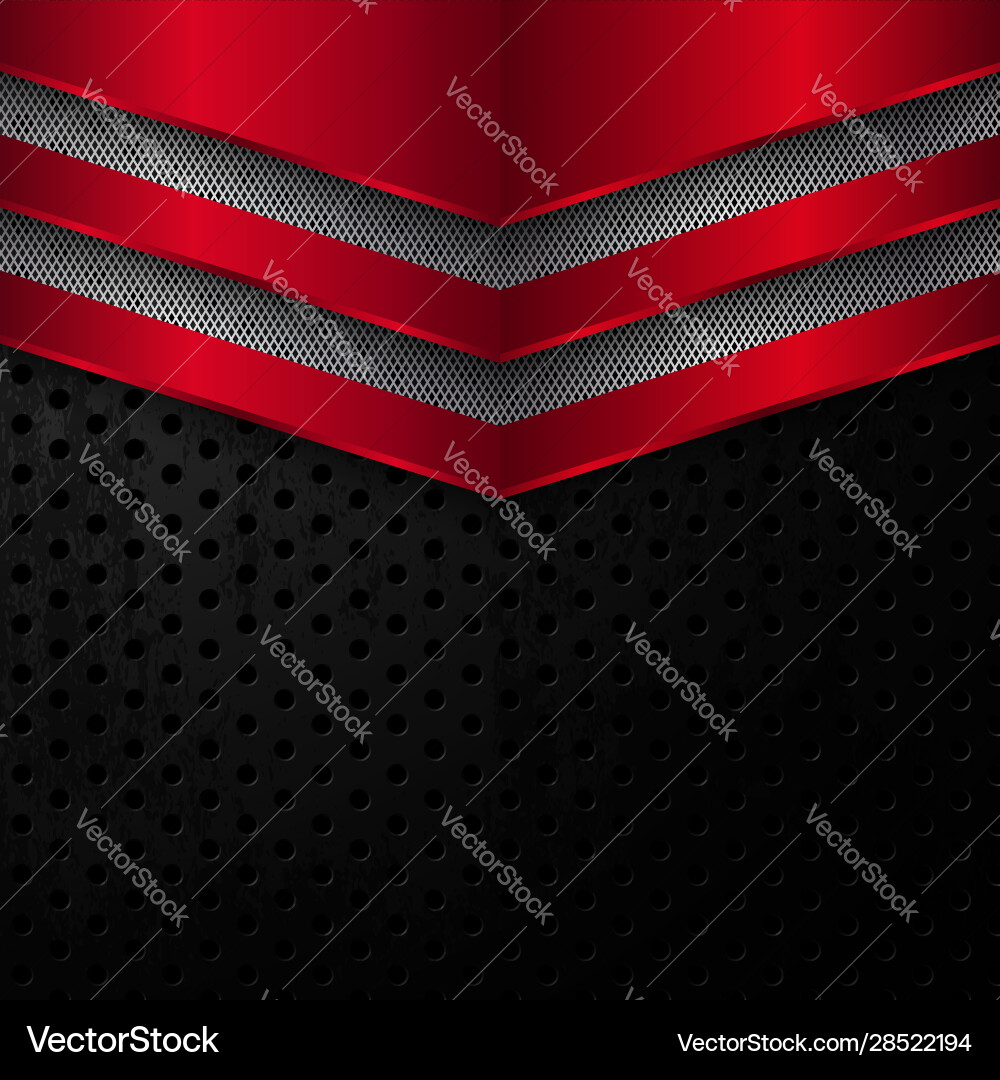 Black and red metallic background Royalty Free Vector Image