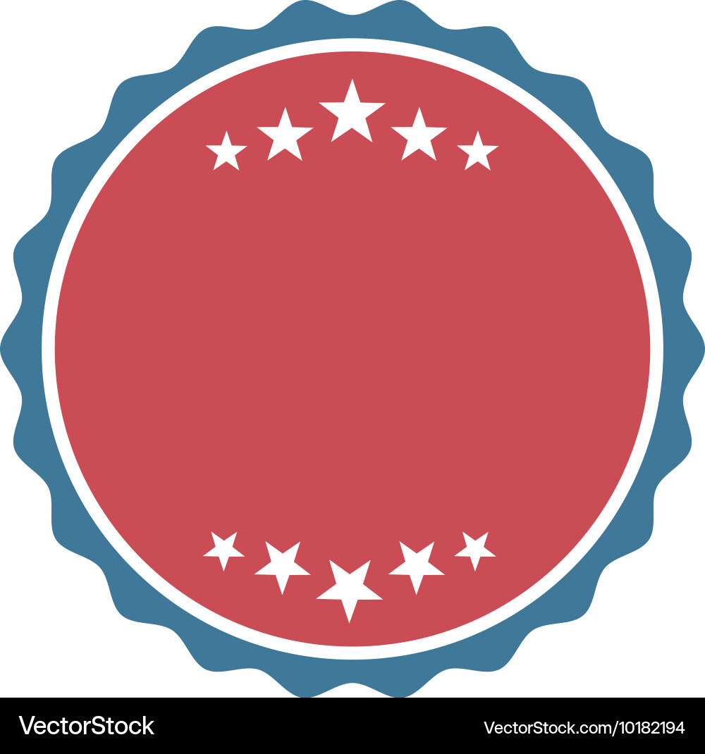 Circle seal frame icon Royalty Free Vector Image
