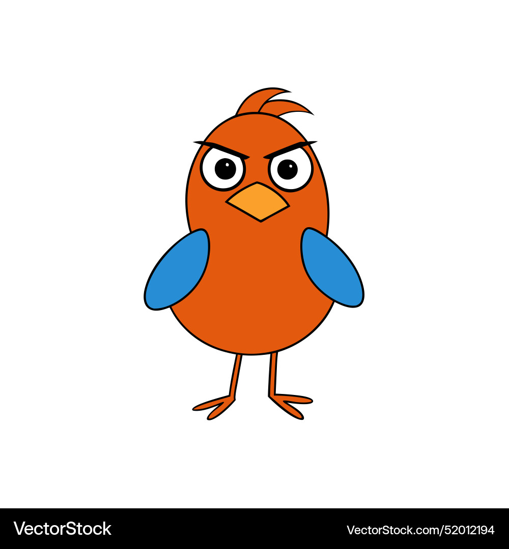 Finch bird angry icon Royalty Free Vector Image