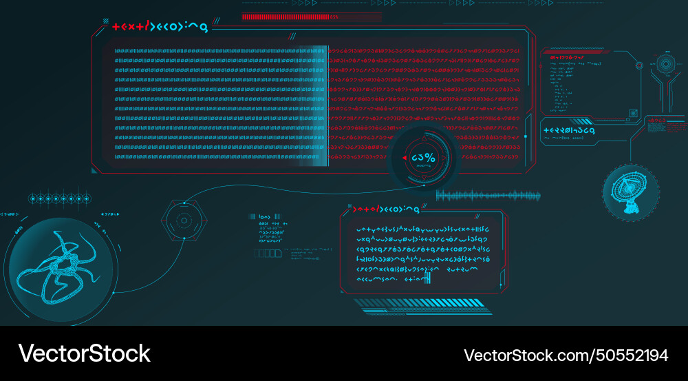 Futuristic hud design of sci-fi data Royalty Free Vector