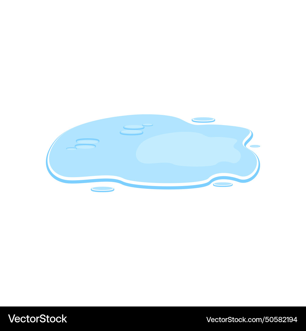 Water spill isolated on white Royalty Free Vector Image