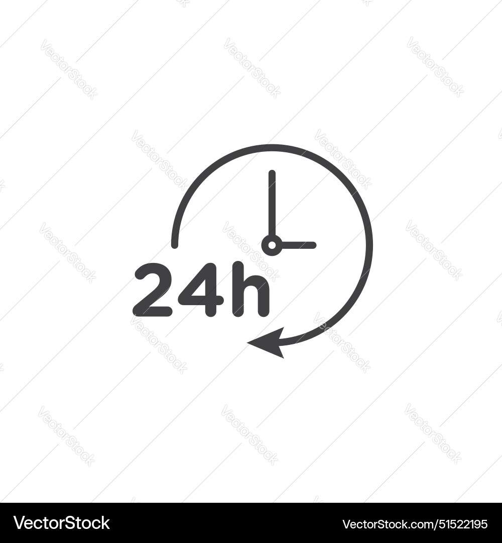 24 hrs icon Royalty Free Vector Image - VectorStock