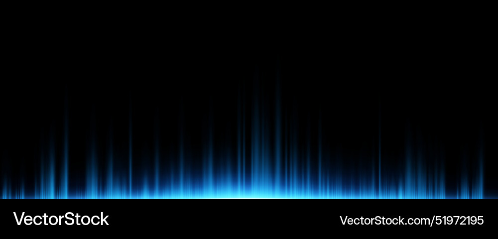Abstract blue rays of light on the horizon Vector Image
