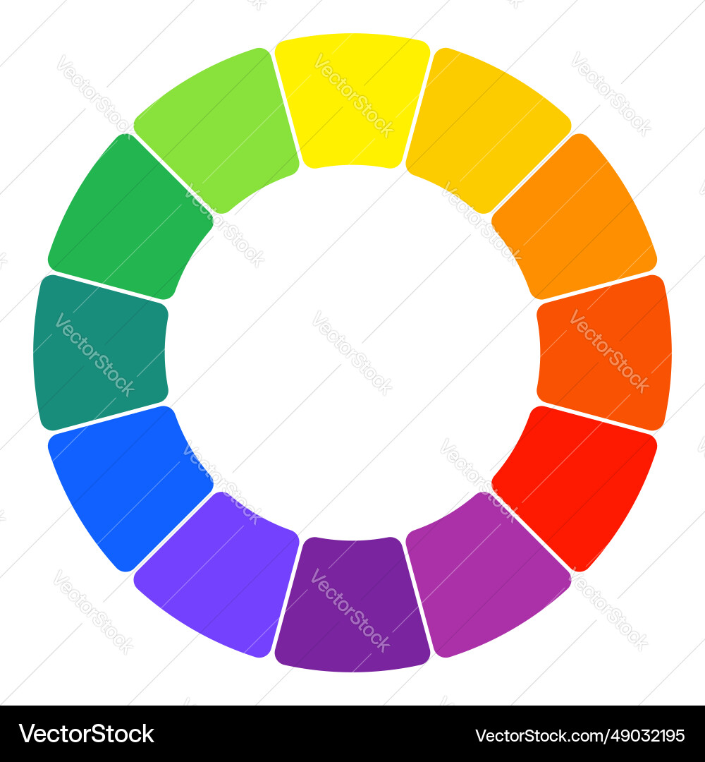 Color wheel colour spectrum circle palette Vector Image