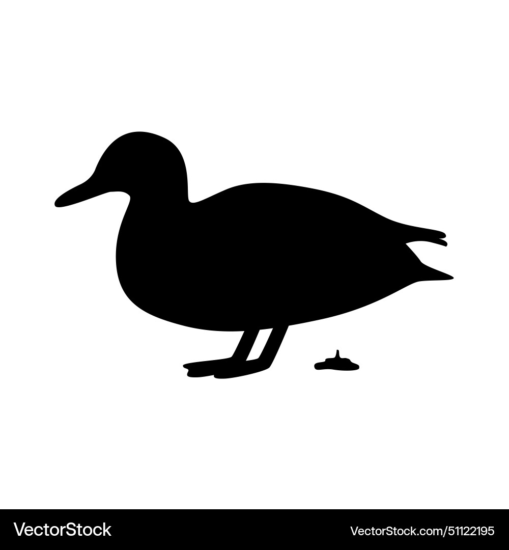 Duck is pooping animal sign Royalty Free Vector Image