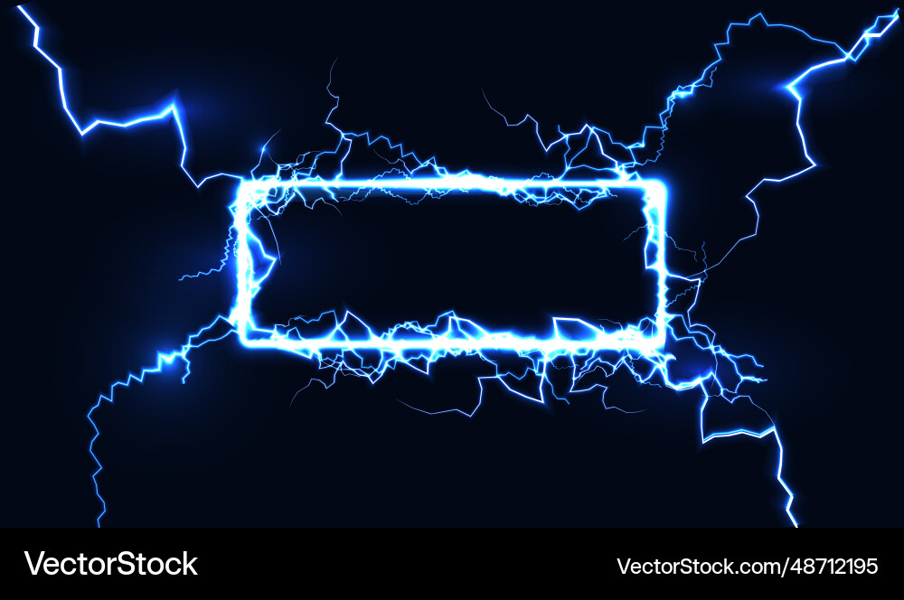 Electric Lightning Flash Frame Royalty Free Vector Image