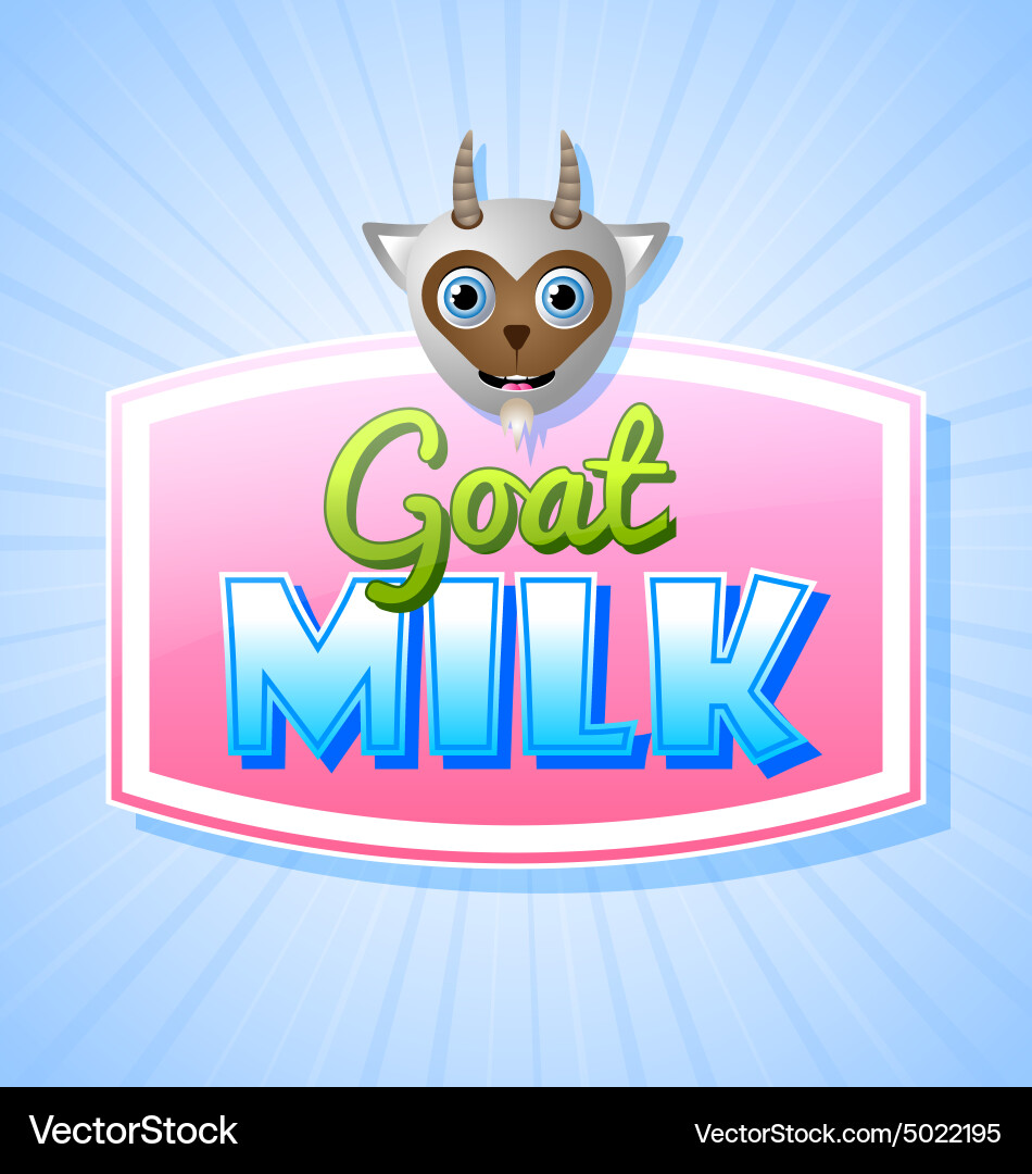 Goat milk label Royalty Free Vector Image - VectorStock
