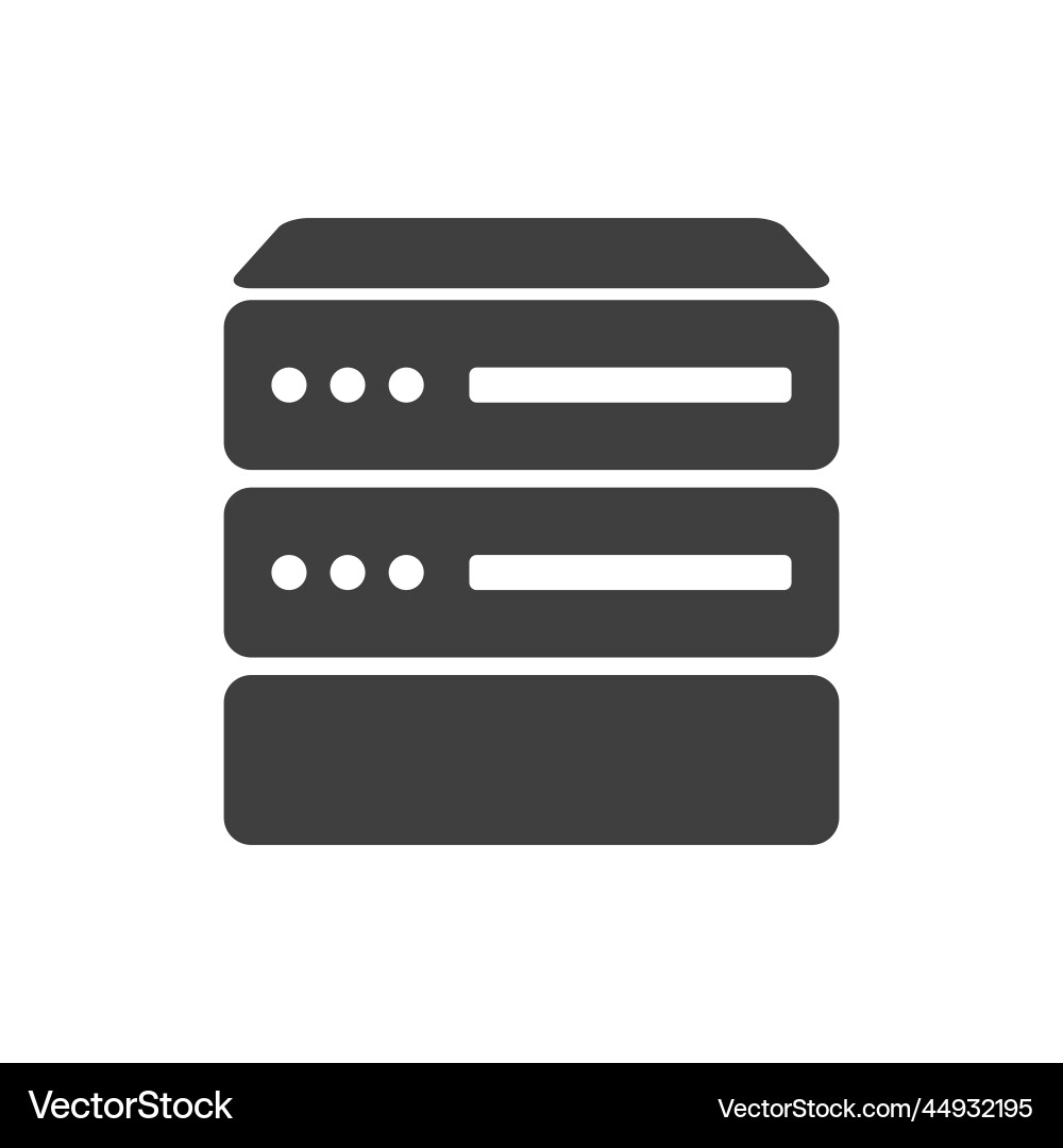 Hosting server symbol or cloud storage Royalty Free Vector