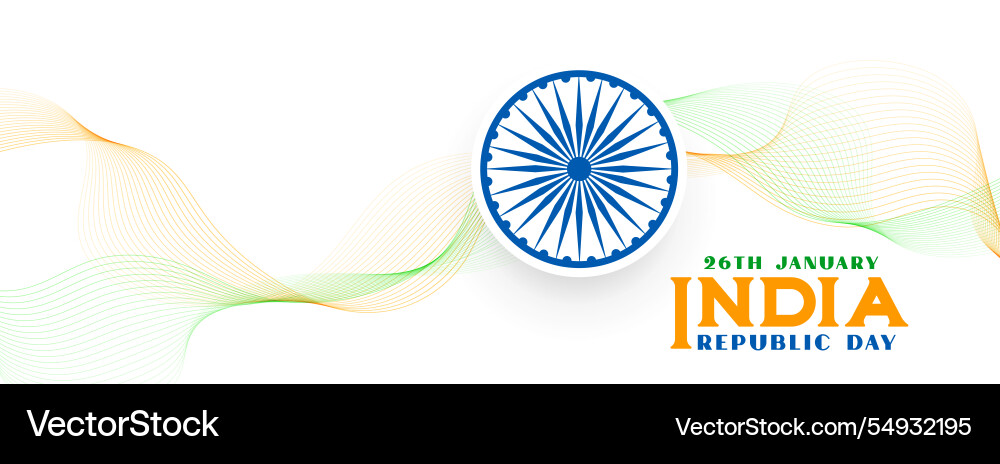 Indian republic day 26th january background Vector Image
